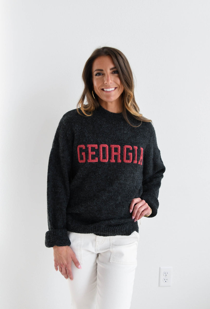 Georgia Varsity Turtleneck Sweater – Gameday Social Apparel Co.