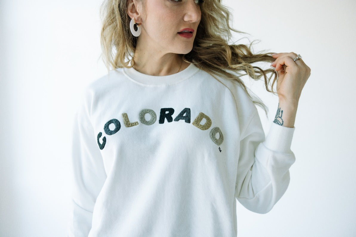 Colorado Charlie Chenille Fleece Women's Crew – Gameday Social Apparel Co.