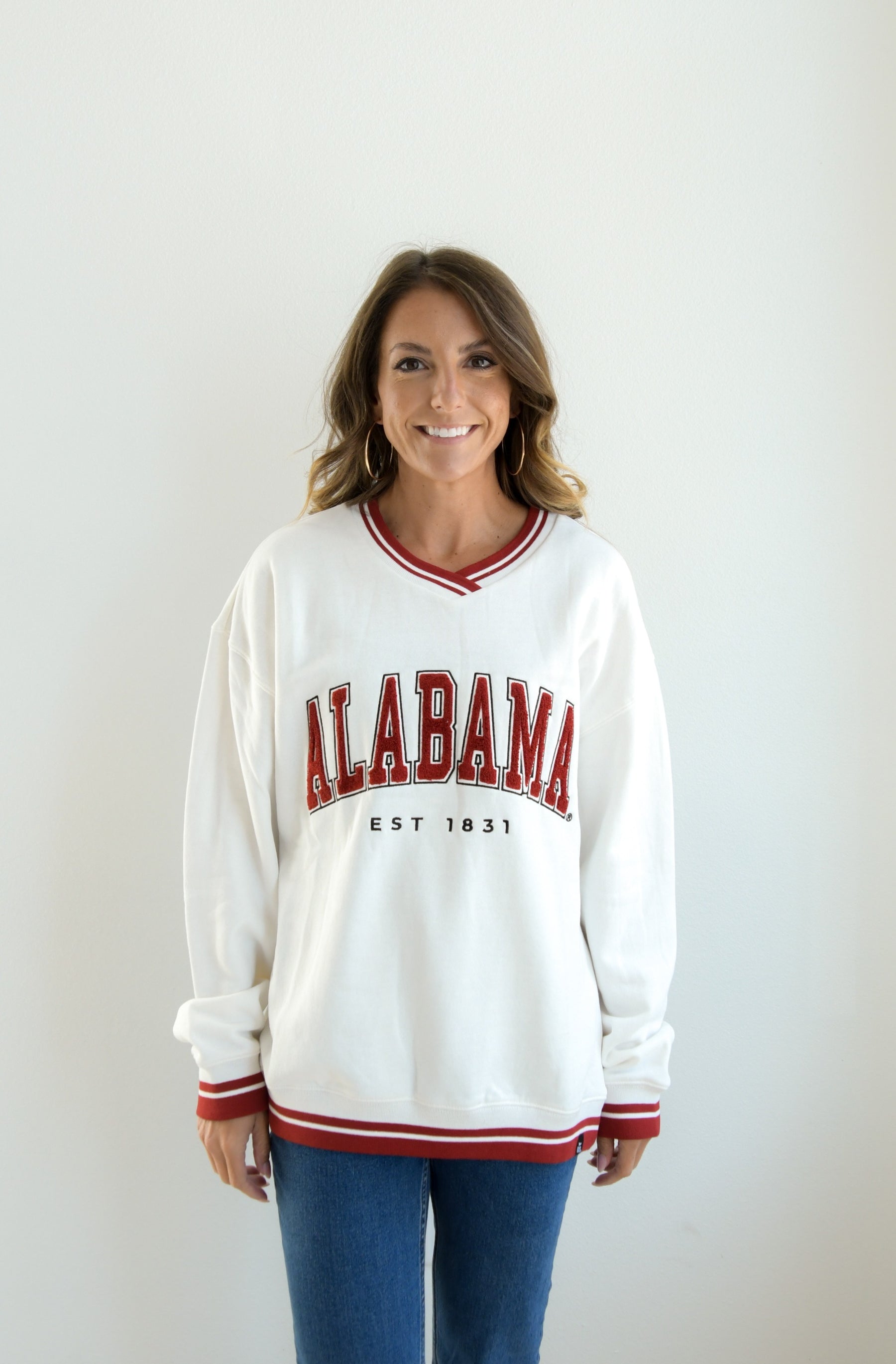 Alabama Charlie Chenille Women's Crew – Gameday Social Apparel Co.