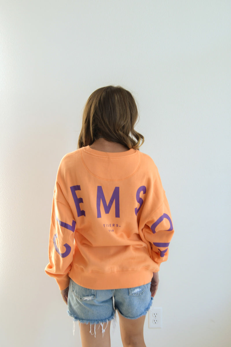 Clemson Barkley Split Crew – Gameday Social Apparel Co.