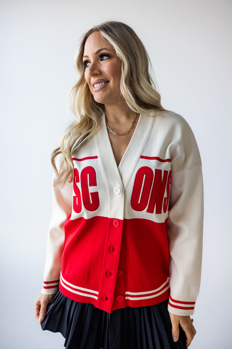 Wisconsin Carley Lux Cardigan – Gameday Social Apparel Co.