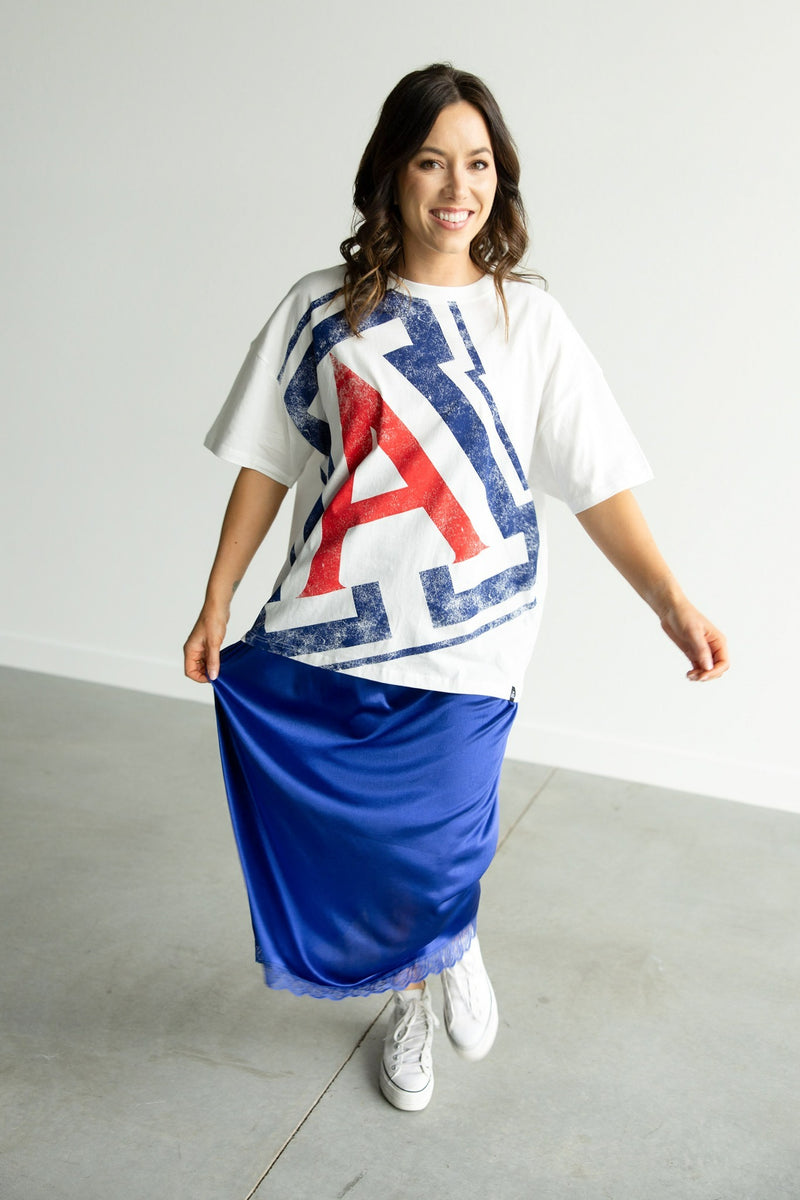 Arizona Lawson Logo Oversized Tee – Gameday Social Apparel Co.
